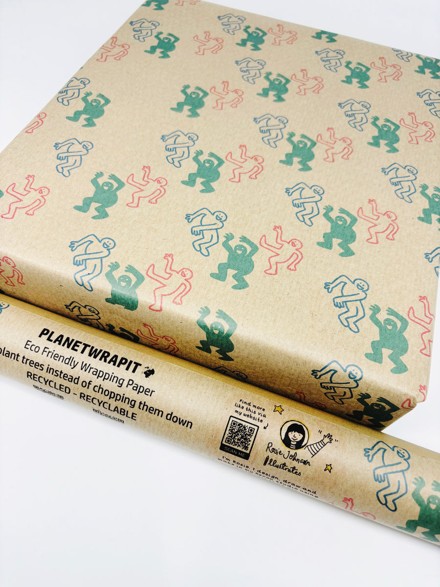Party People Recycled Wrapping Paper | Rosie Johnson Illustrates ...