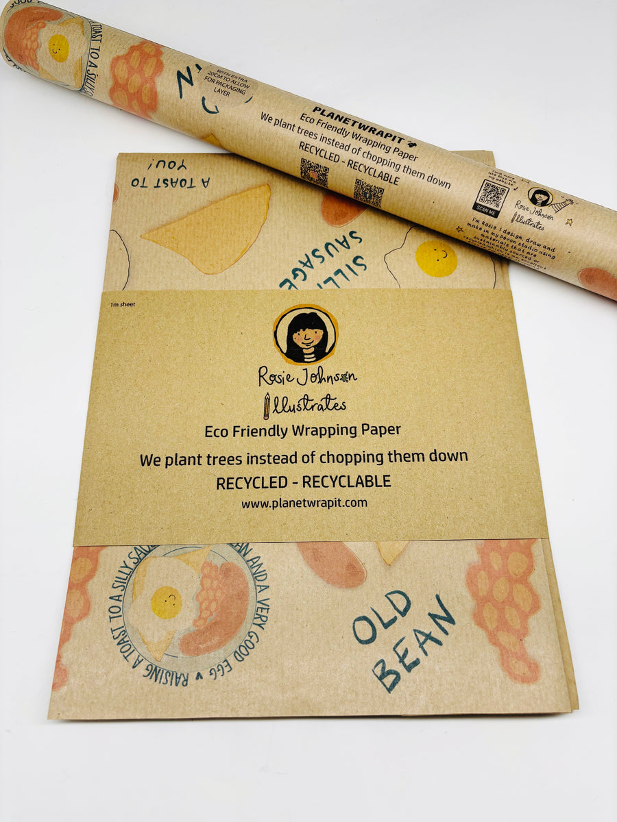 Silly Sausage Recycled Wrapping Paper | Rosie Johnson Illustrates ...
