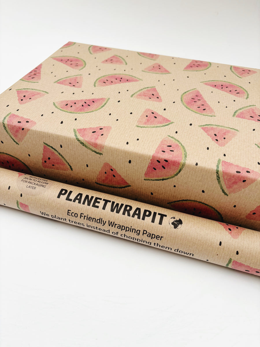 Watermelon Recycled Wrapping Paper | Eco friendly Gift Wrap – planetwrapit