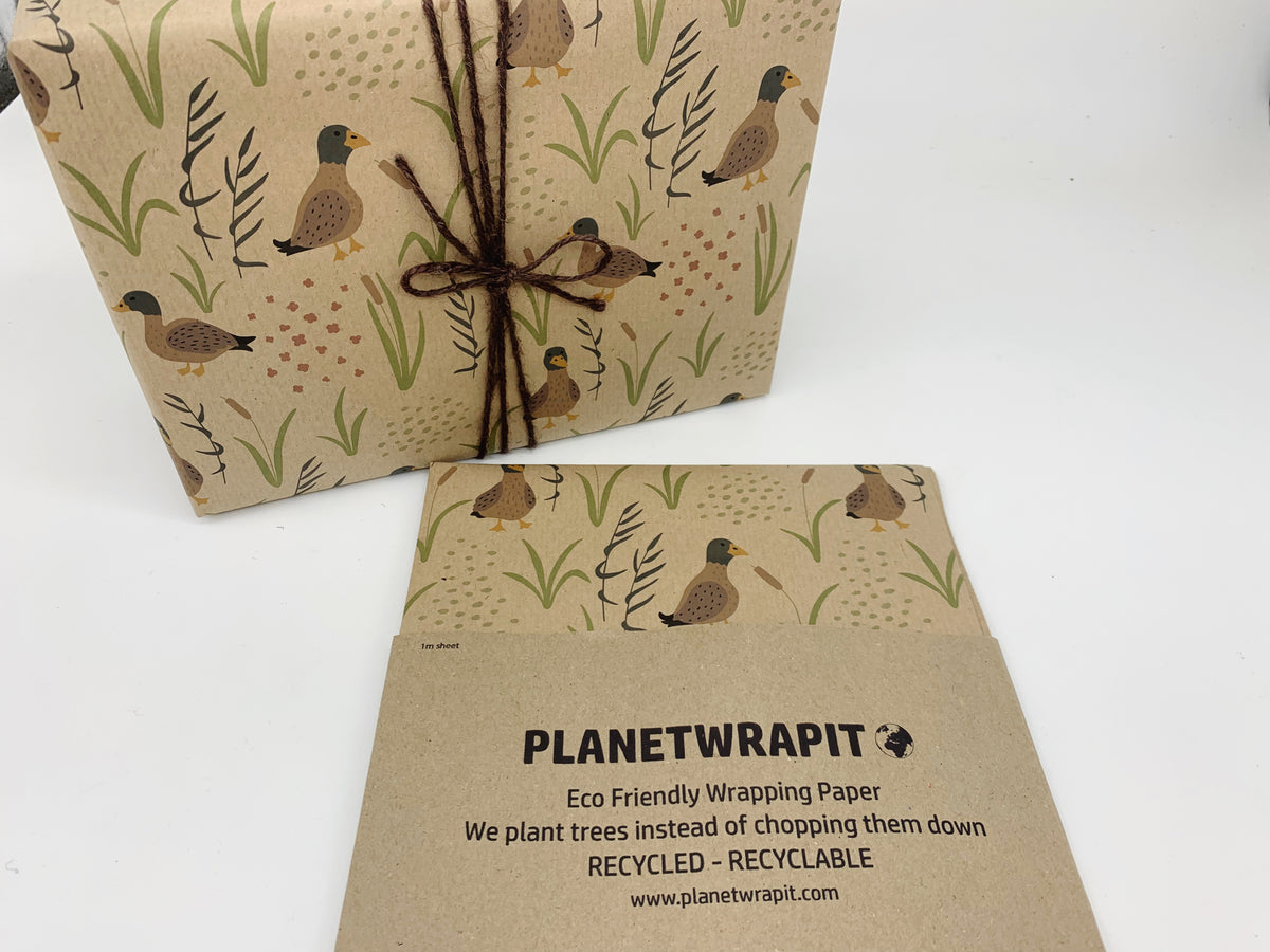 Mallard Ducks Recycled Wrapping Paper | Eco friendly Gift Wrap ...