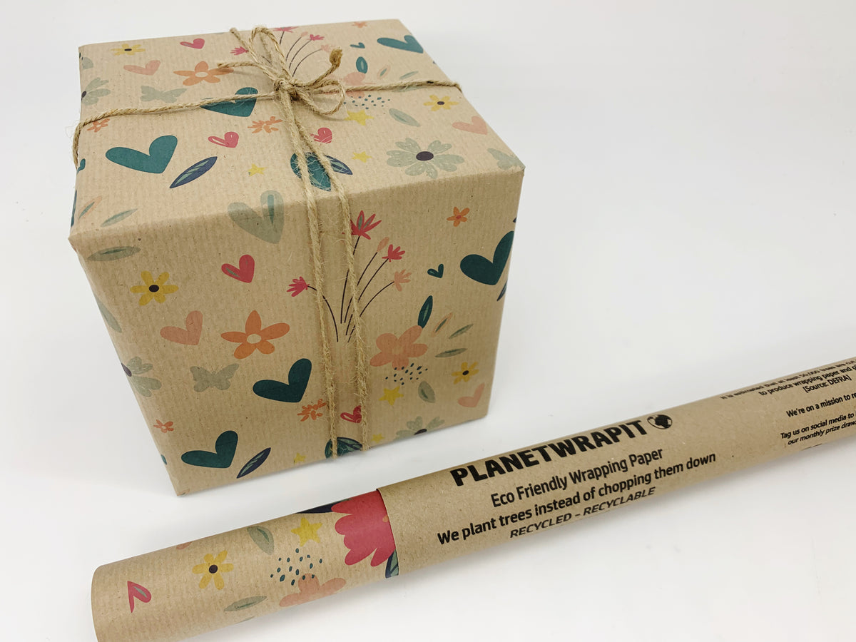 Bright Flower Recycled Gift Wrap | Eco friendly Gift Wrap – planetwrapit