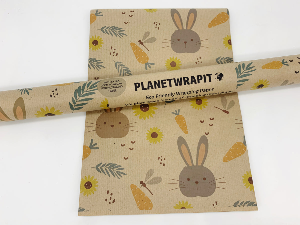 Easter Bunny Recycled Wrapping Paper | Eco friendly Gift Wrap ...