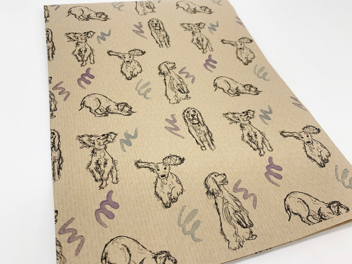 Spaniels Recycled Wrapping Paper | Eco friendly Gift Wrap – planetwrapit